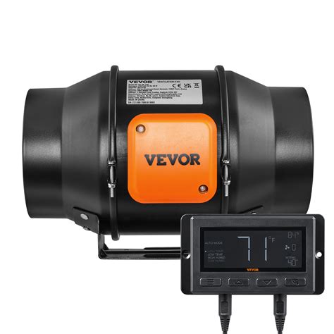 Vevor 468 Inch Inline Duct Fan Hvac Exhaust Blower Kit Ecac Variable
