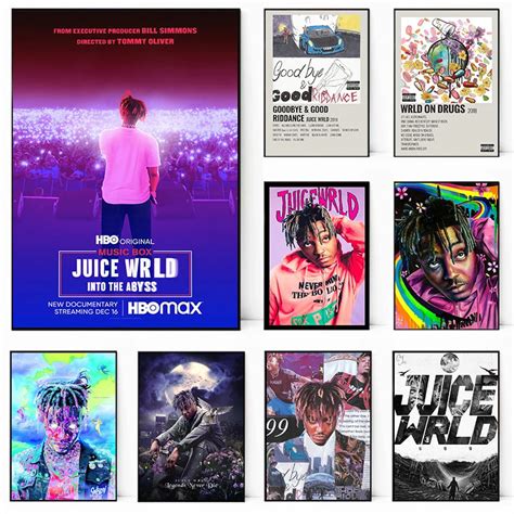 Juice Wrld Posters Pop Hip Hop Rapper Music Album Cover Aesthetic