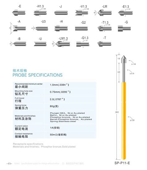 China Probe Test Pin Factorysuzhou Brass Spring Pin Manufacturers