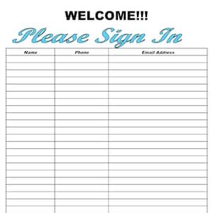 Numbered Sign In Sheet Template Event Sign In Sheet Template 17