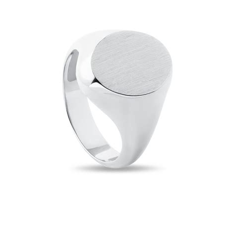 Pinky Signet Ring In 14k White Gold Klenota