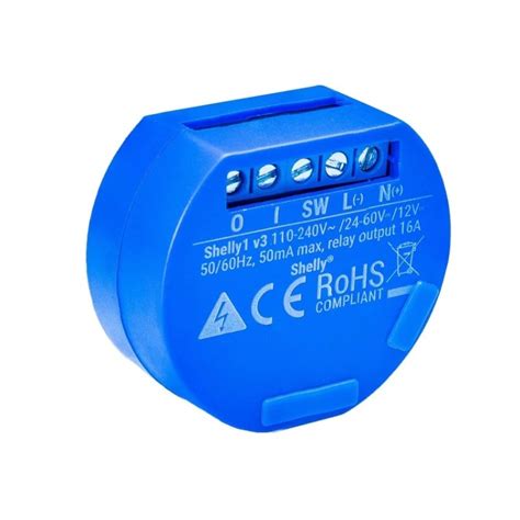 Shelly 1 Wi Fi Relay Switch 16a Just Electronics