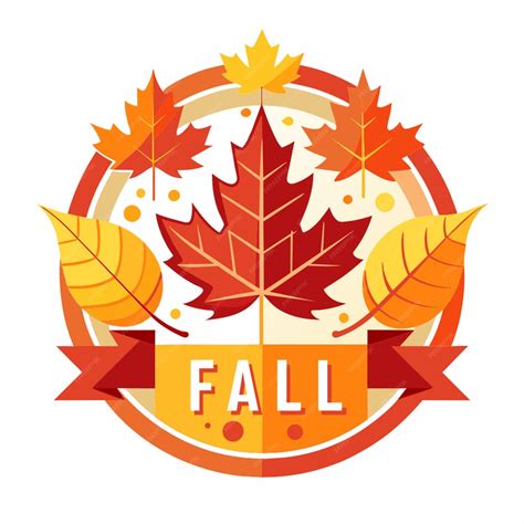 Fall Logo Design Idea Vector Illustration Premium Ai Generated Vector