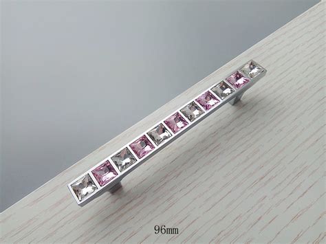 Real Crystal Glass Diamond Pink Handle Knobs Furni Vicedeal