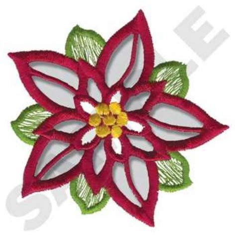 Poinsettia Cutwork Machine Embroidery Design Embroidery Library At