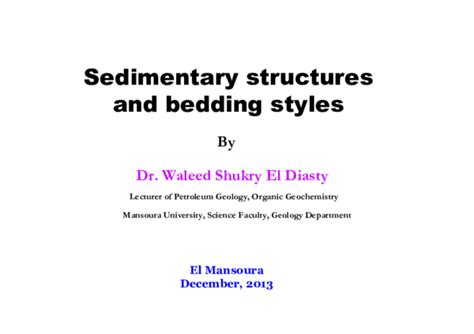 Pdf Sedimentary Structures And Bedding Styles