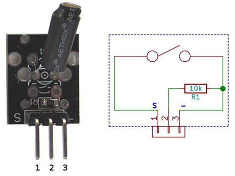 Shock Switch Sensor Module Pinout
