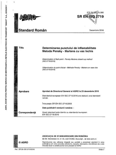 Sr En Iso 2719 2016 Pct Inflamabil Pdf