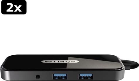 2x Sitecom CN 393 USB C MULTIPORT ADAPTER HDMI USB C USB C PD 2X USB A Bol Com