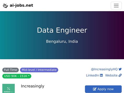 Hiring Data Engineer In Bengaluru India Raimljobs