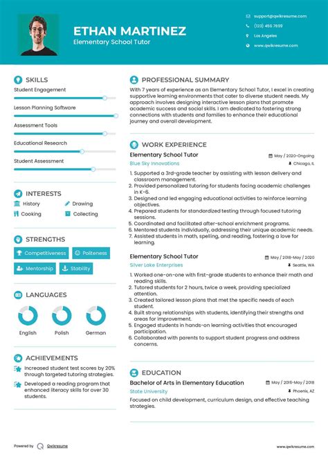 10 Elementary School Teacher Resume Samples And Templates For 2026