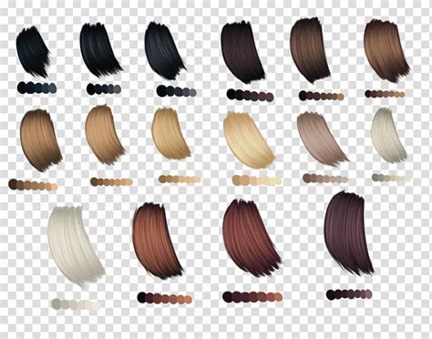 Hair Color Swatch Chart Realistic Hair Samples For Stylists