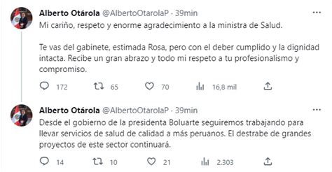 Ministra De Salud Rosa Gutiérrez Presentó Su Carta De Renuncia Y Fue