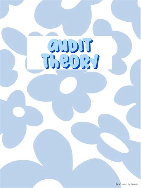 Audit Theory Notes Pdf