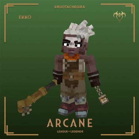 Minecraft X League Of Legends Arcane Ekko Ruota On Artstation At