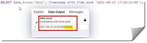 Postgresql Datetrunc Function