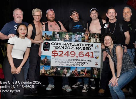 Celebrating The Bare Chest Calendar A Brotherhood Of Support For Prc Prc