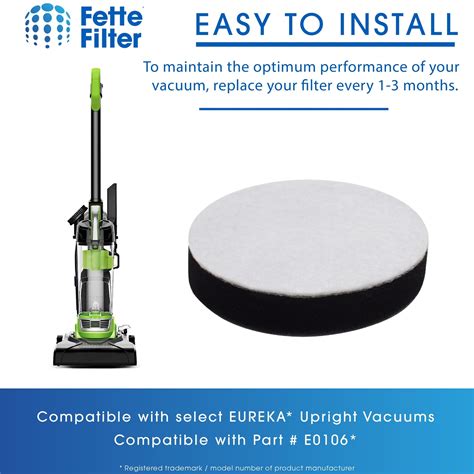 E0106 Filters Compatible With Eureka Airspeed Upright Vacuum Cleaner Ebay