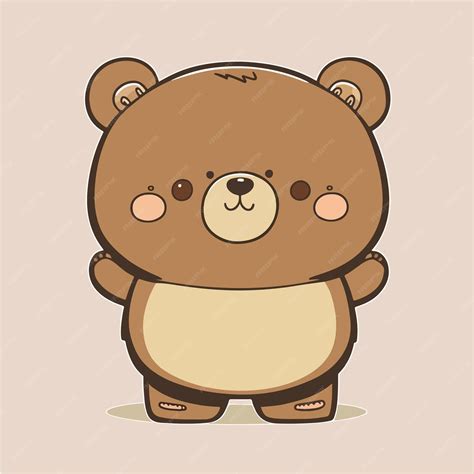 Premium Vector Kawaii Cartoon Bear Art Illustration
