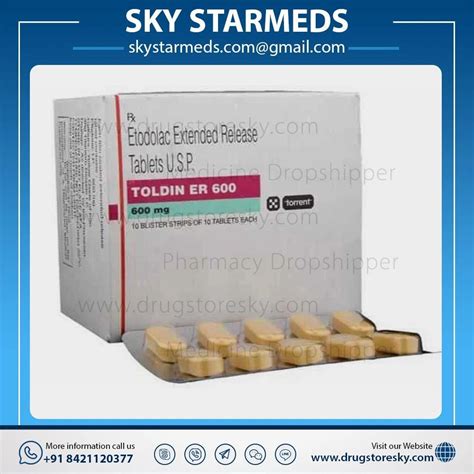 600 Mg Toldin Er Etodolac Tablets At ₹ 2305stripe In Nagpur Id