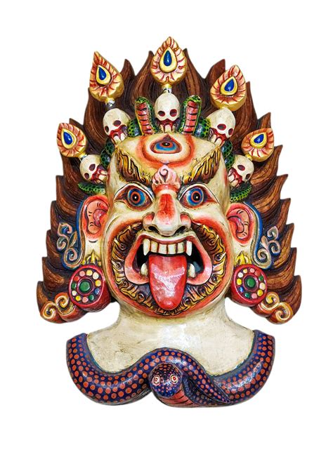 Akash Bhairav Thangka Color Finishing Price Us70 Tibetan Mask