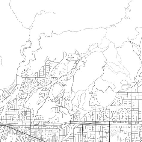 Claremont Map Print Claremont Map Poster Wall Art Ca City Etsy