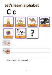 HOW TO WRITE ALPHABET C ESL Worksheet By Mohadesehjafari M