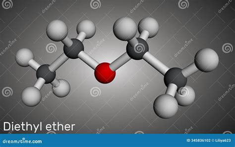 Diethyl Ether Solvent Molecule Skeletal Formula Royalty Free Stock