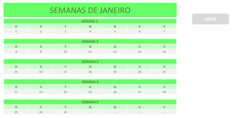 Planilhas De Dias Da Semana Modelos Gratuitos De Cronograma Semanal