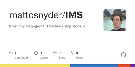 Github Mattcsnyderims Inventory Management System Using Nodejs