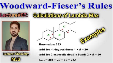 L 07uv Visible Spectroscopywoodward Fieser Rulecalculation Of Lambda