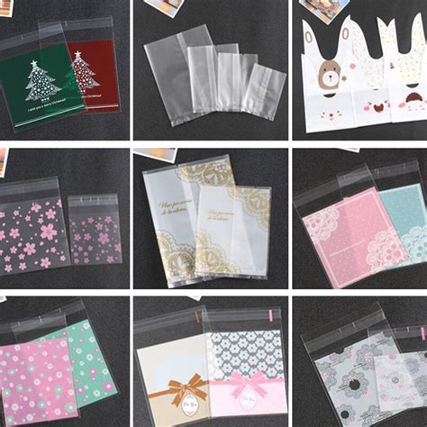 100pcs Set Packing Bag Plastic Biscuits Packaging Grandado