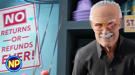 Stan Lee Scene Spider Man Into The Spider Verse 2018 Now Playing