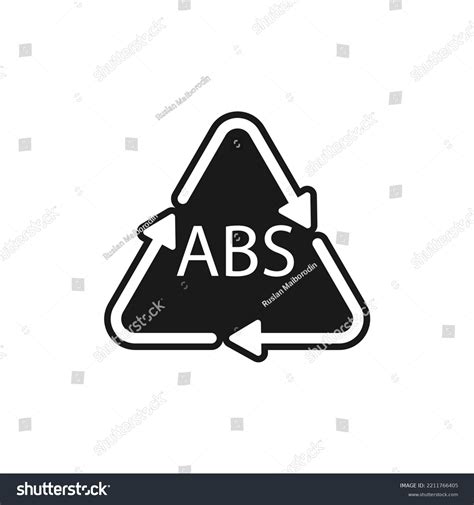 Plastic Recycle Symbol Abs 9 Vector Stock Vector Royalty Free
