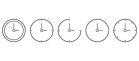 A Series Of Clock Face Illustrations Showing Design Progression 65733765 Vector Art At Vecteezy