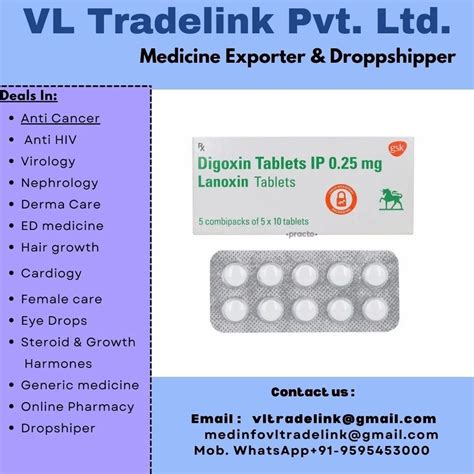 Digoxin Tablets Ip 0 25 Mg Lanoxin At ₹ 14 9 Stripe डिगोक्सिन टैबलेट In Nagpur Id 2852141586073