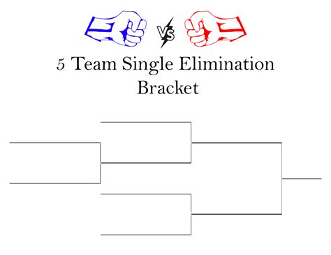 Free Printable 5 Team Single Elimination Bracket Printerfriendly