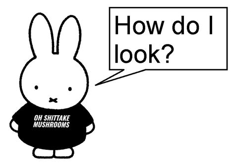 Miffy Wears Oh Shiitake Mushrooms Shirt By Xxthegreat12 On Deviantart