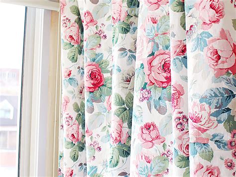 Idell Floral Cotton Linen By The Yard Made In Korea Pink Rose