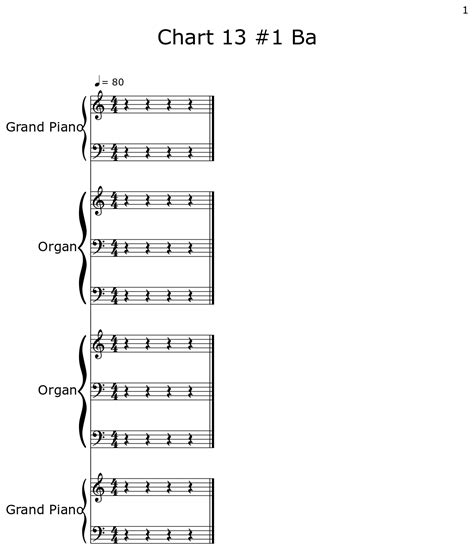 Chart 13 1 Ba Sheet Music For Piano Organ