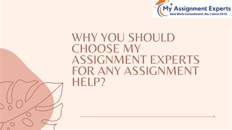 ppt why you should choose my assignment experts for any assignment