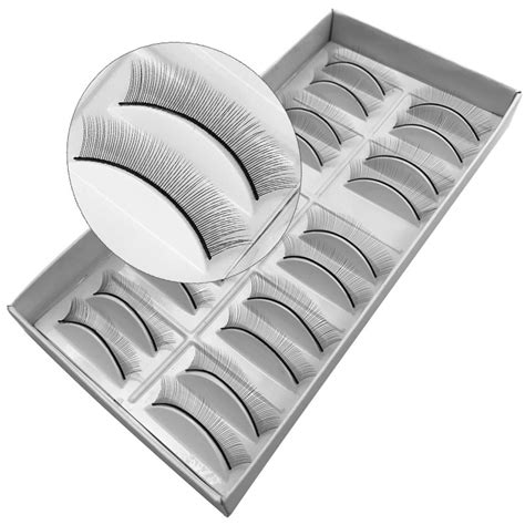 10 쌍 개별 인조 속눈썹 자연 훈련 속눈썹 속눈썹 연장 연습 교육training Lashesfor Eyelash