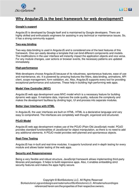 Ppt Angularjs The Best Framework For Your Web App Development Needs