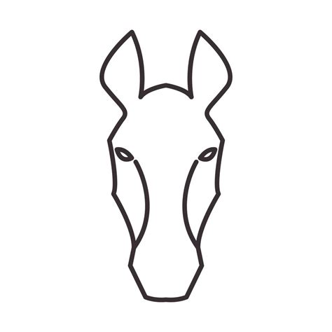 Dibujo De Cara De Caballo De Frente Vectores De Cara Larga Imágenes