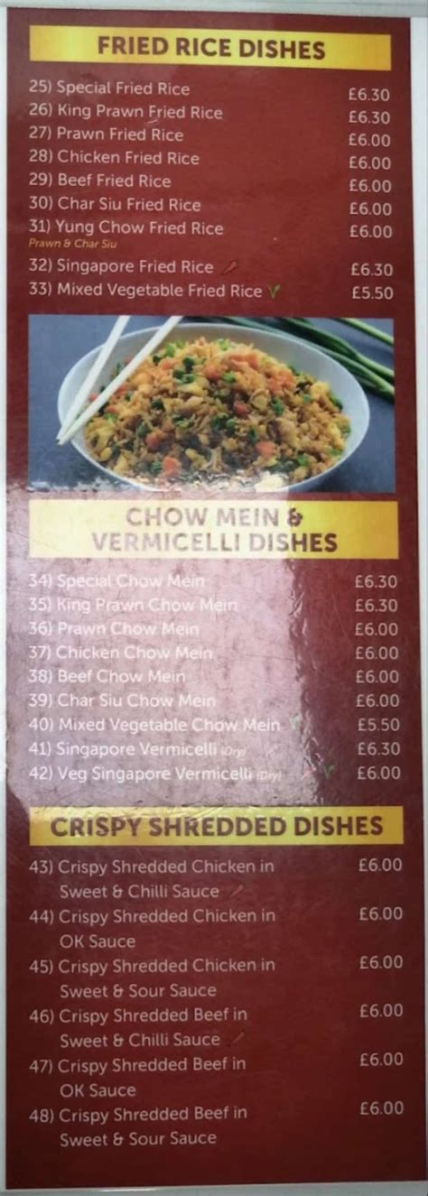 Wing Hing Wrexhams Full Menu Online