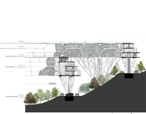 Promenade Housing Branching Architecture Tree Architecture Concept