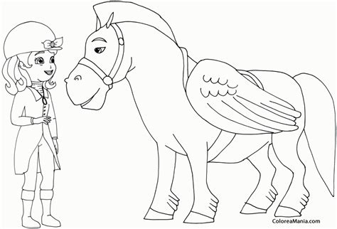 Colorear Princesa Sofía Con Su Caballo La Princesa Sofía Dibujo Para Colorear Gratis