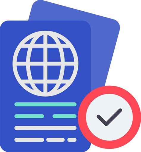 Passport Control Flat Icon 53932958 Vector Art At Vecteezy