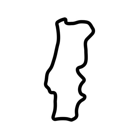 Portugal Map Icon Portugal Outline Map Simple Icon Design Eps
