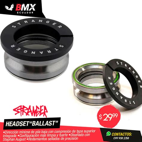 Headset Stranger Ballast Negro Bmx Ecuador